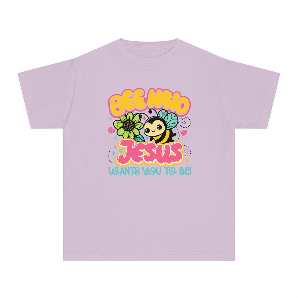 Bee Who Jesus Wants You to Be Comfort Colors Youth Christian Shirt ...