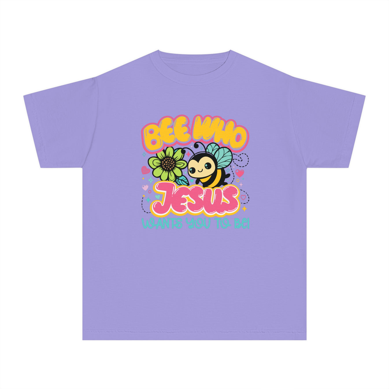 Bee Who Jesus Wants You to Be Comfort Colors Youth Christian Shirt ...