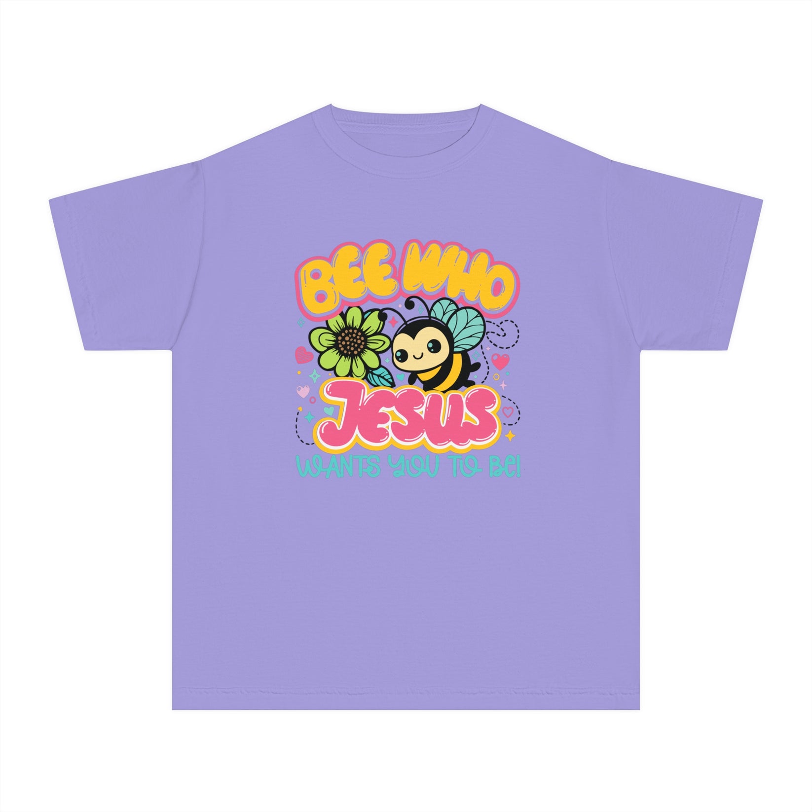 Bee Who Jesus Wants You to Be Comfort Colors Youth Christian Shirt ...