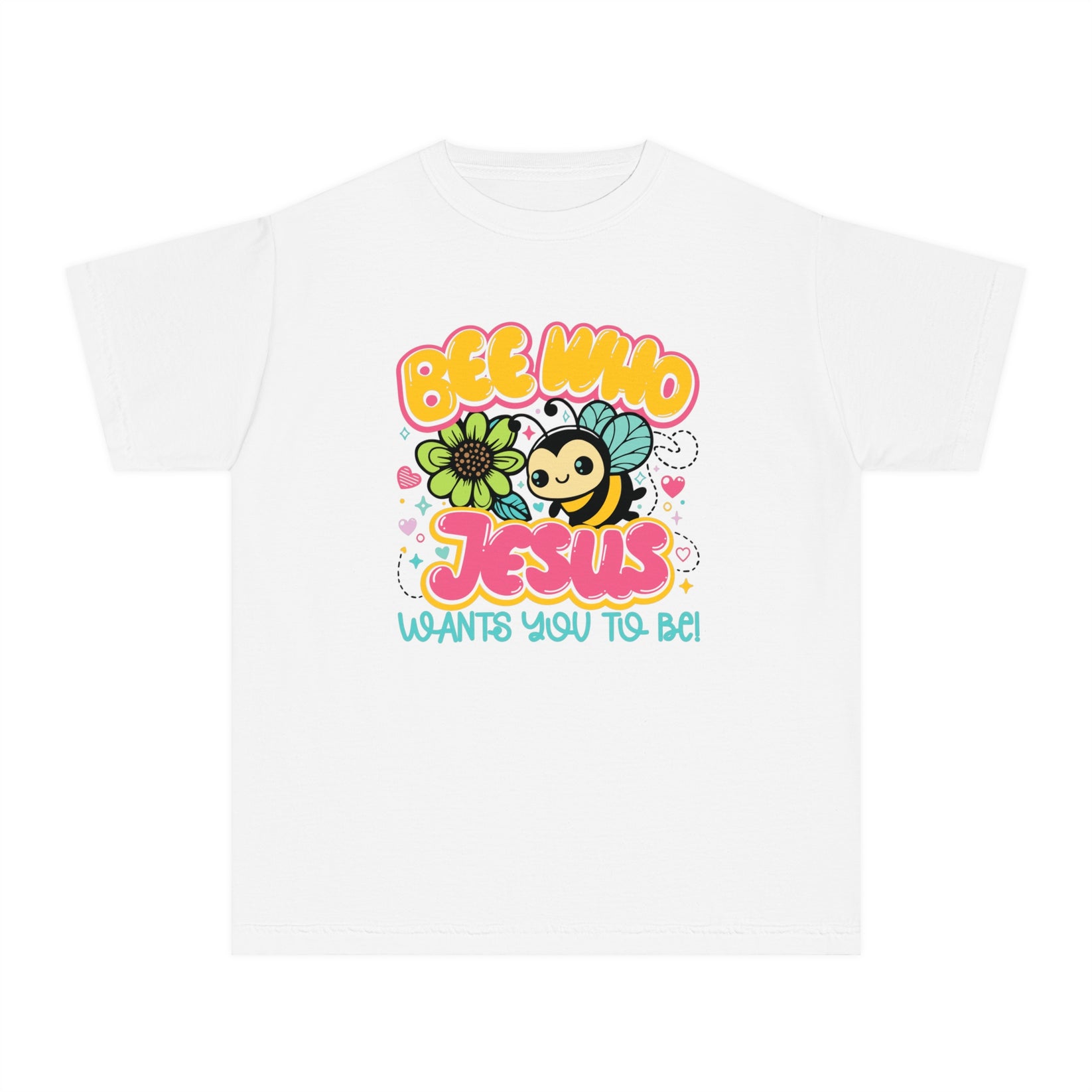 Bee Who Jesus Wants You to Be Comfort Colors Youth Christian Shirt ...