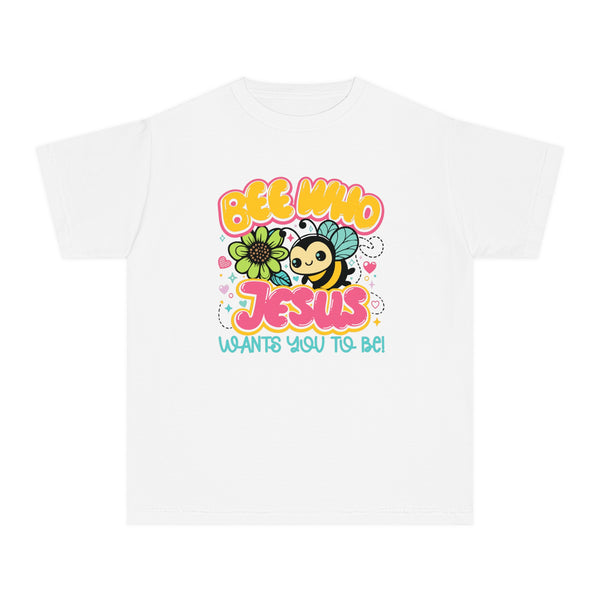 Bee Who Jesus Wants You to Be Comfort Colors Youth Christian Shirt ...