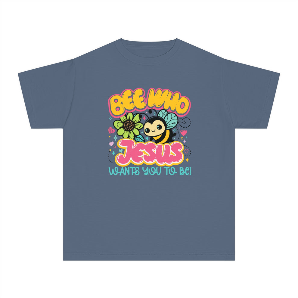 Bee Who Jesus Wants You to Be Comfort Colors Youth Christian Shirt ...