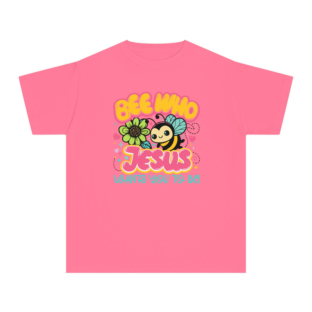 Bee Who Jesus Wants You to Be Comfort Colors Youth Christian Shirt ...