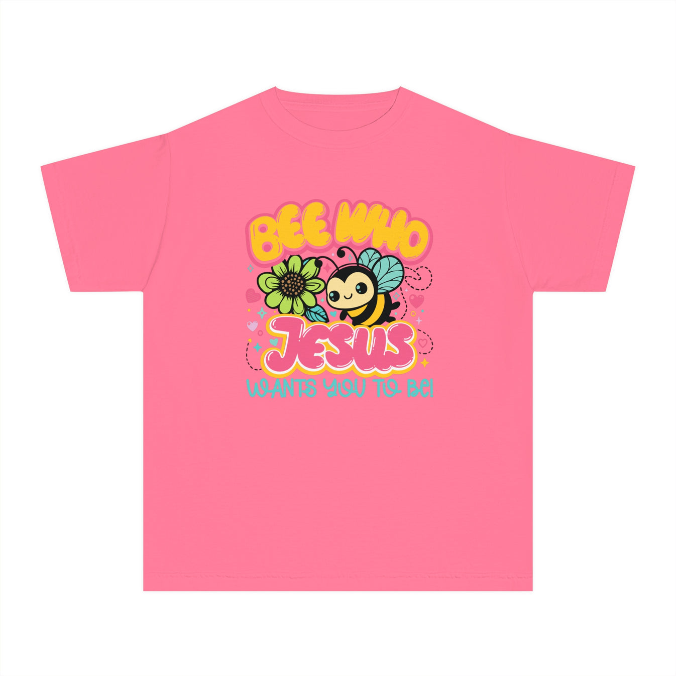 Bee Who Jesus Wants You to Be Comfort Colors Youth Christian Shirt ...