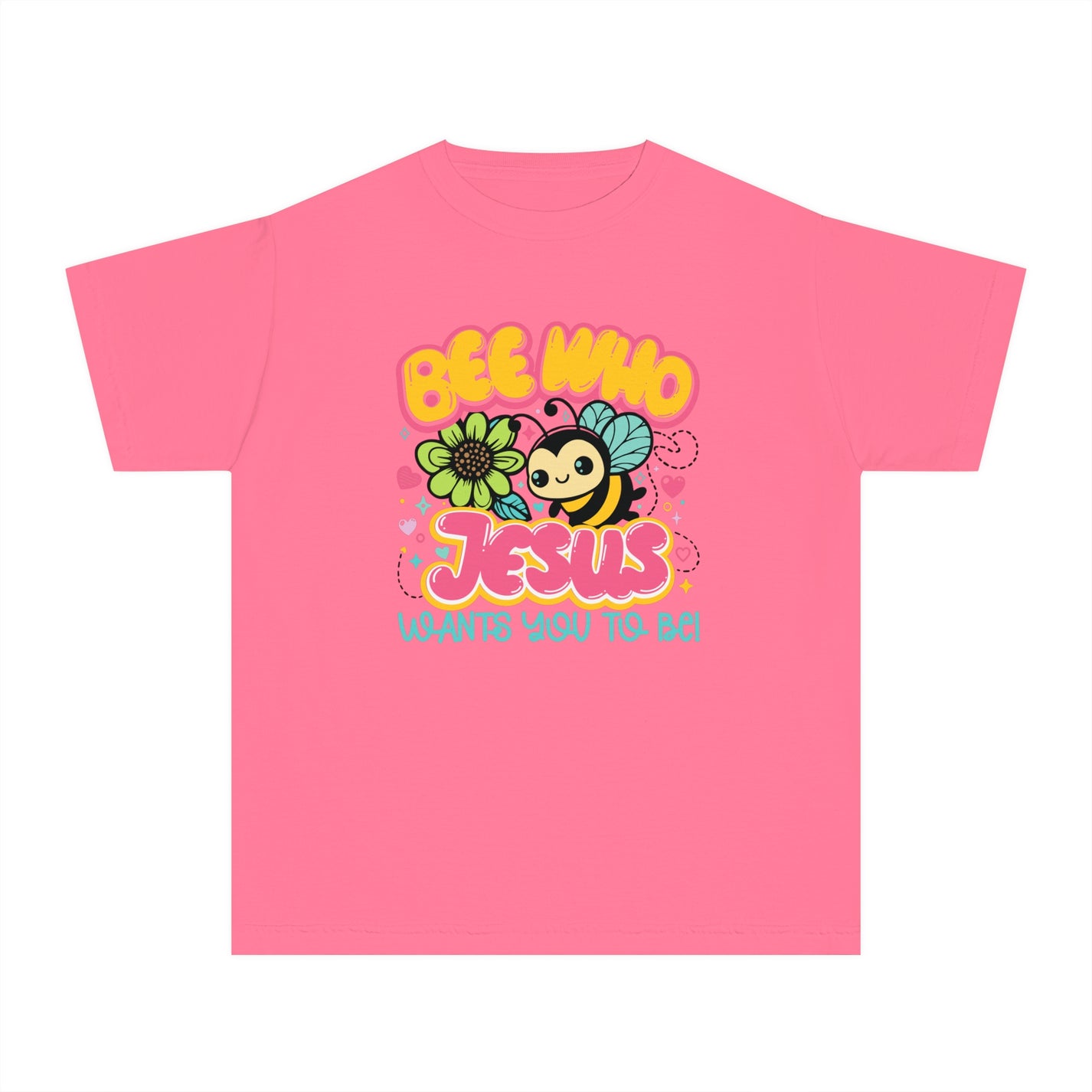 Bee Who Jesus Wants You to Be Comfort Colors Youth Christian Shirt ...